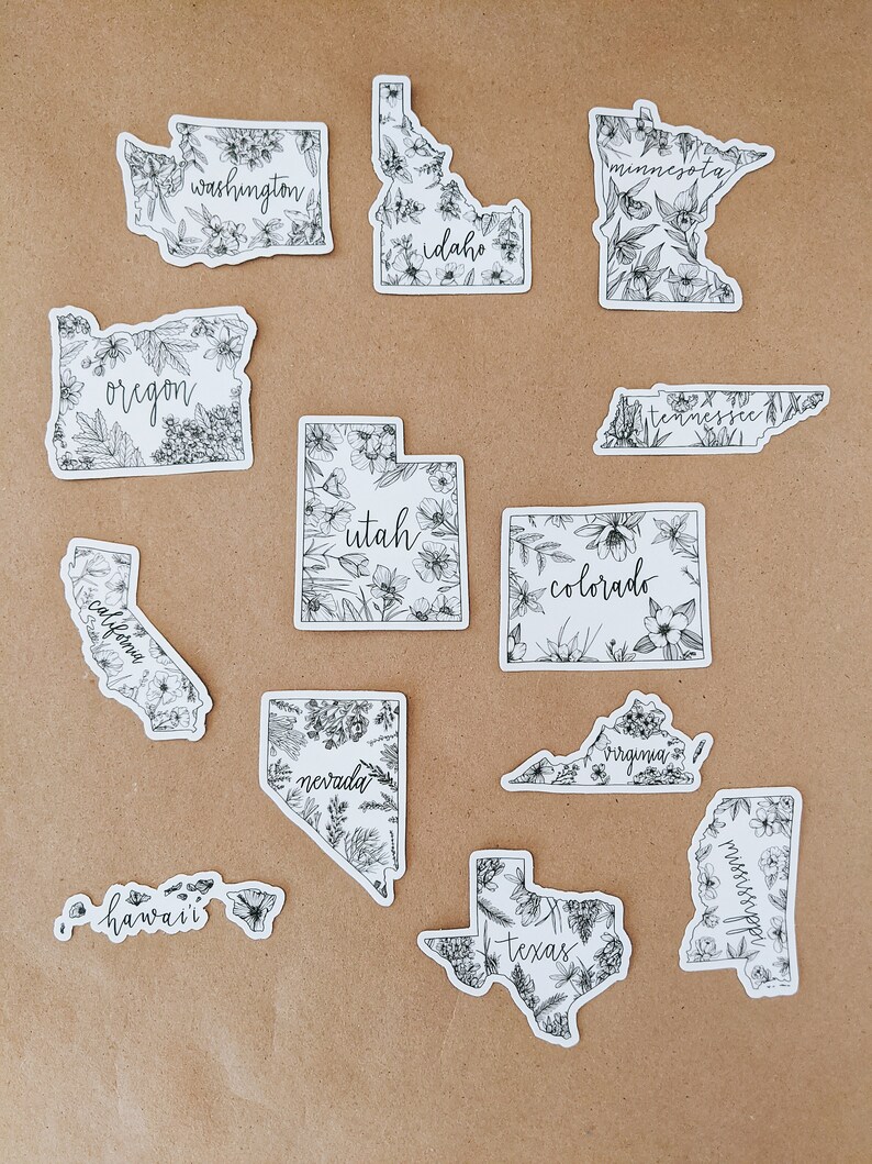 Virginia Sticker | VA State Flower | Flowering Dogwood | Floral | Vinyl ...