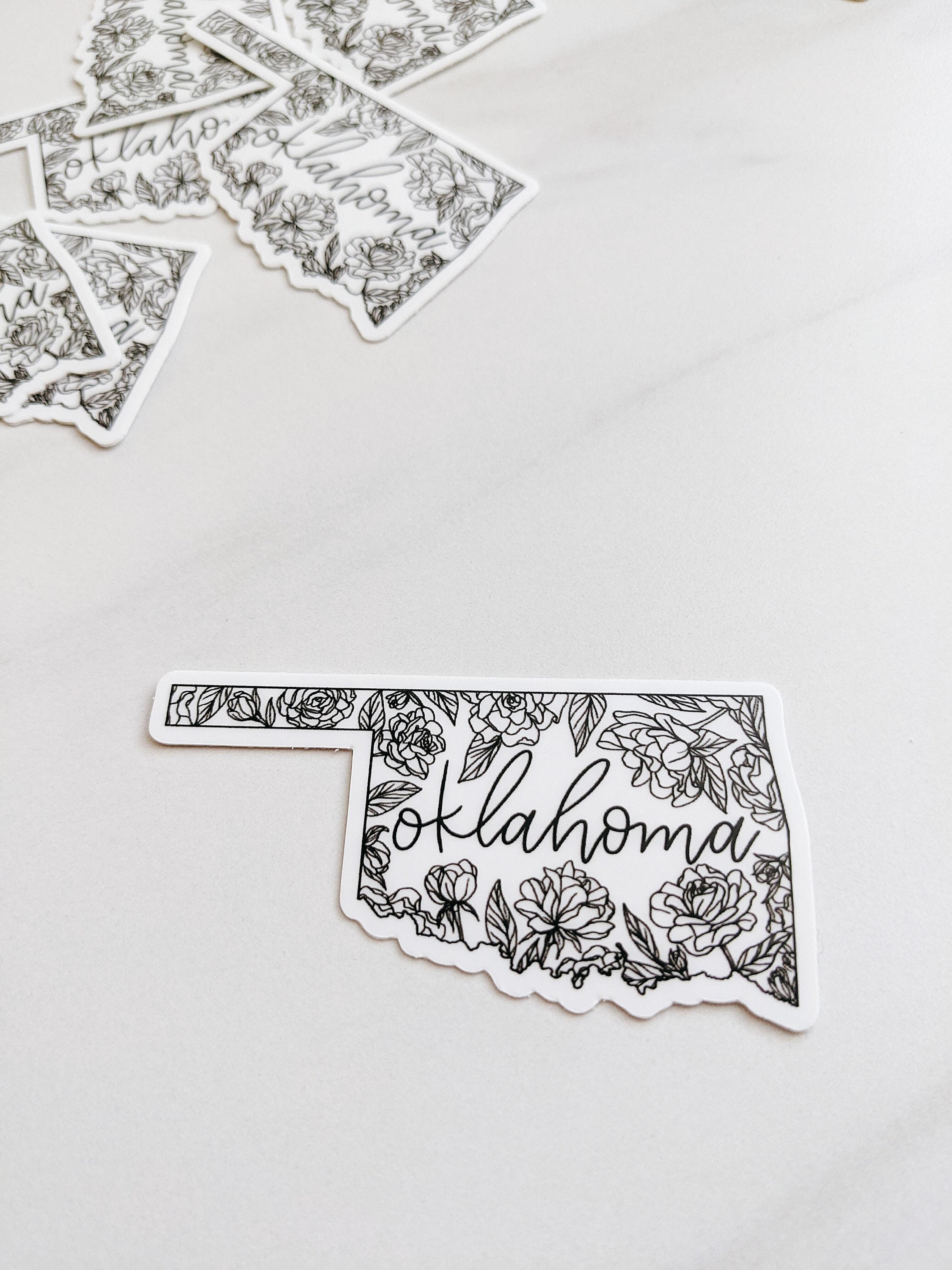 Oklahoma Sticker OK State Flower Rose 'oklahoma' | Etsy