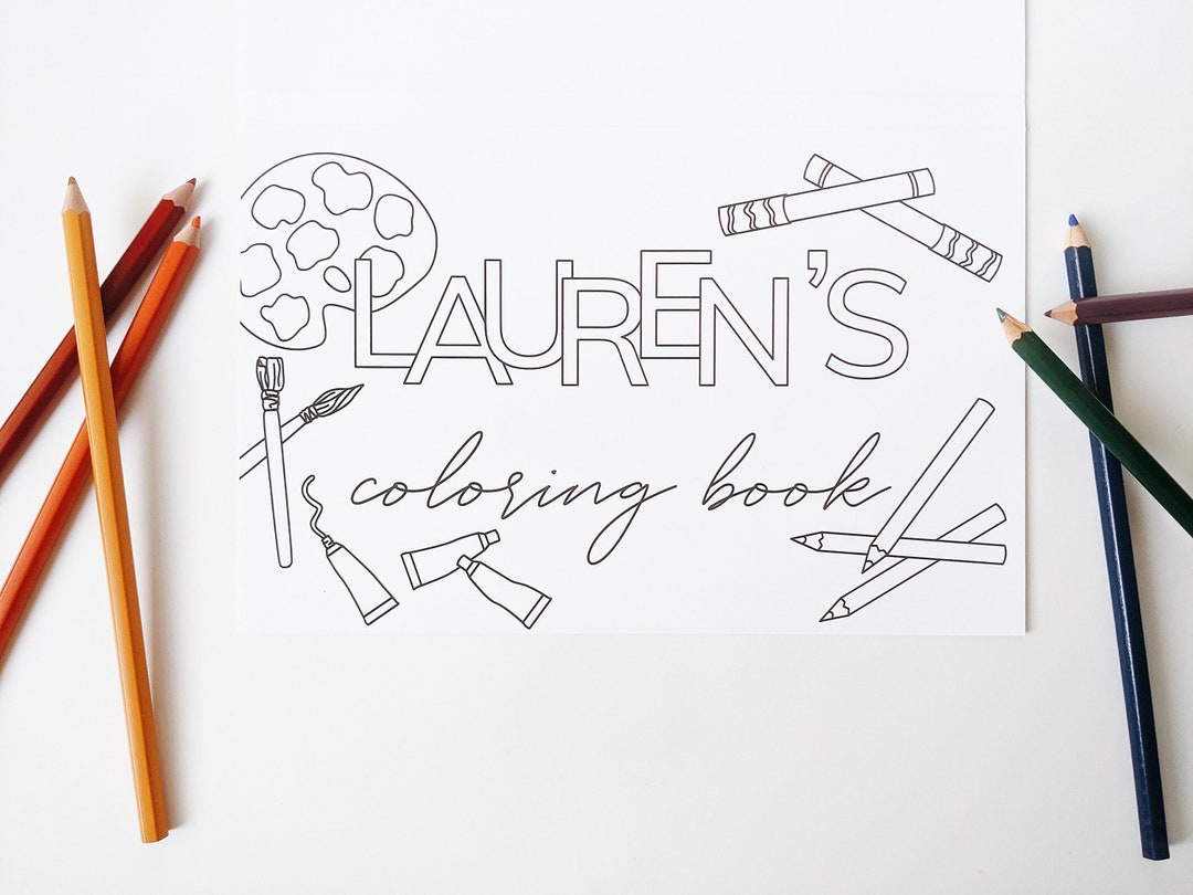 Customizable Coloring Book Physical Copy Pre-printed 10 Pages 20 Half ...