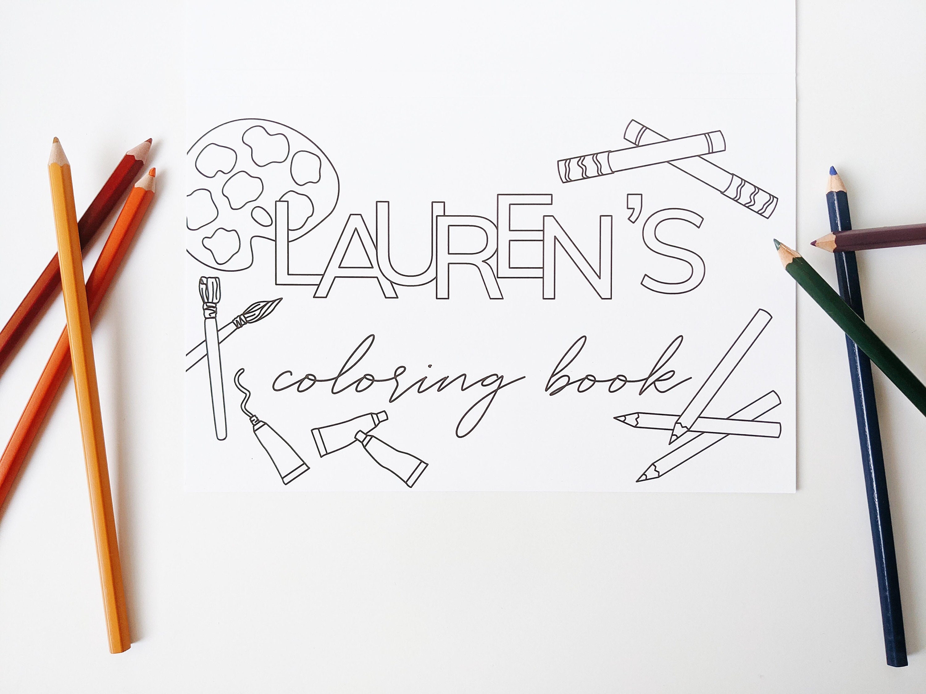 Customizable Coloring Book Physical Copy Pre-printed 10 | Etsy