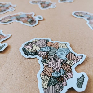 Africa Sticker | Countries of Africa | Continent | Vinyl Decal | World ...