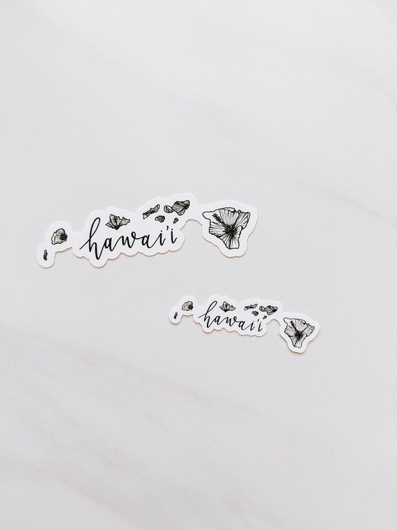 Hawai'i Sticker MINI Size Available HI State Flower | Etsy