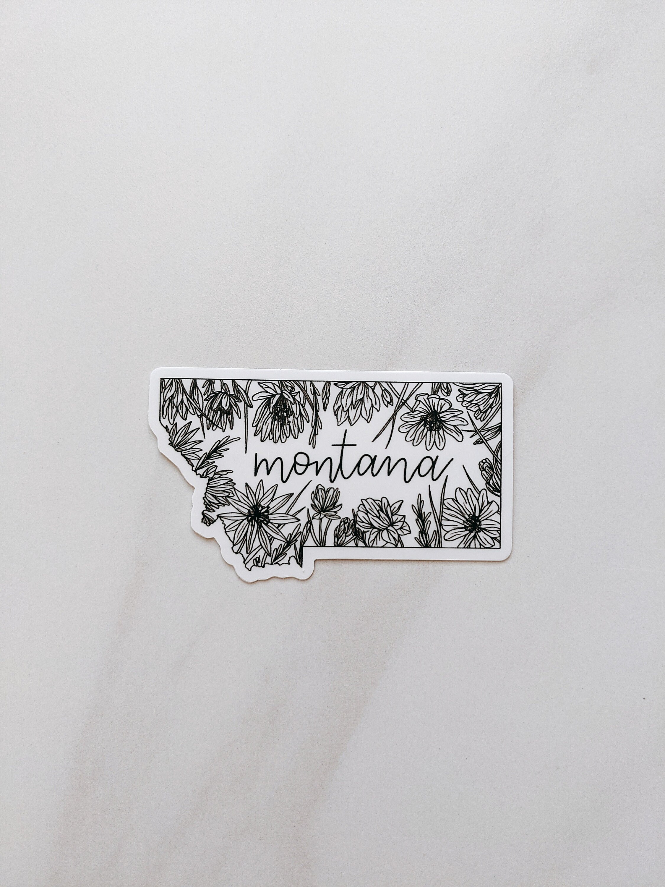 Montana Sticker MT State Flower Bitterroot Floral - Etsy