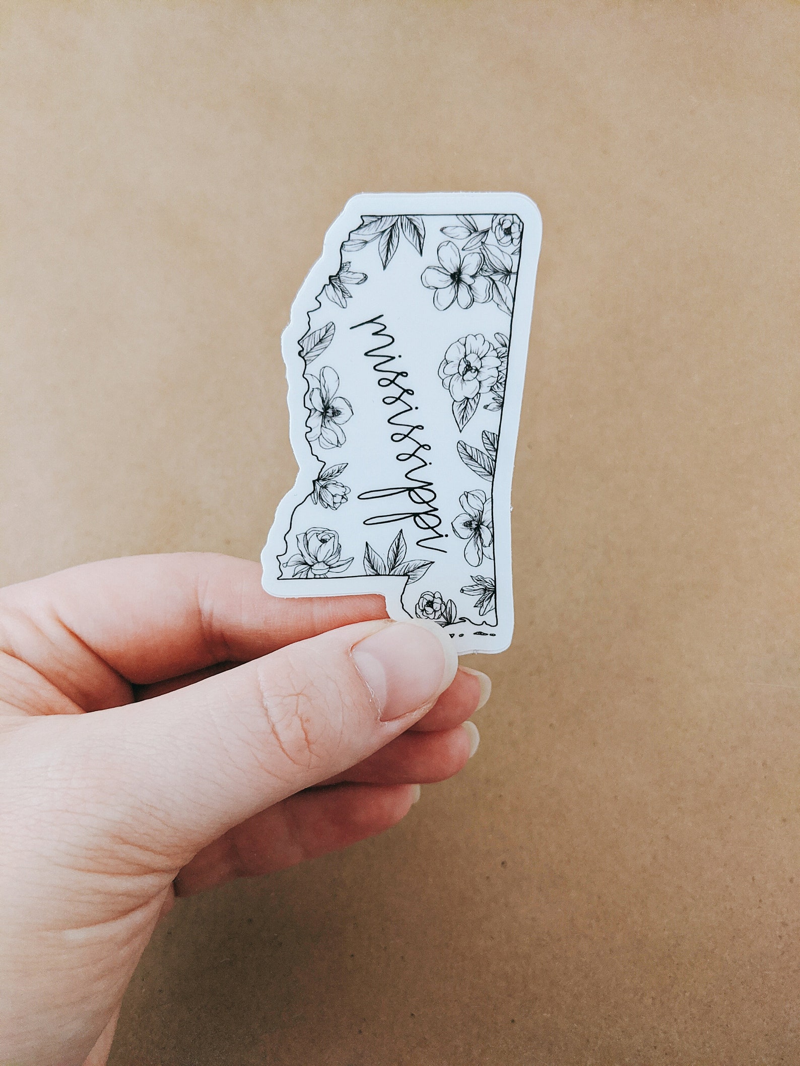 Mississippi Sticker MS State Flower Magnolia Vinyl Decal - Etsy