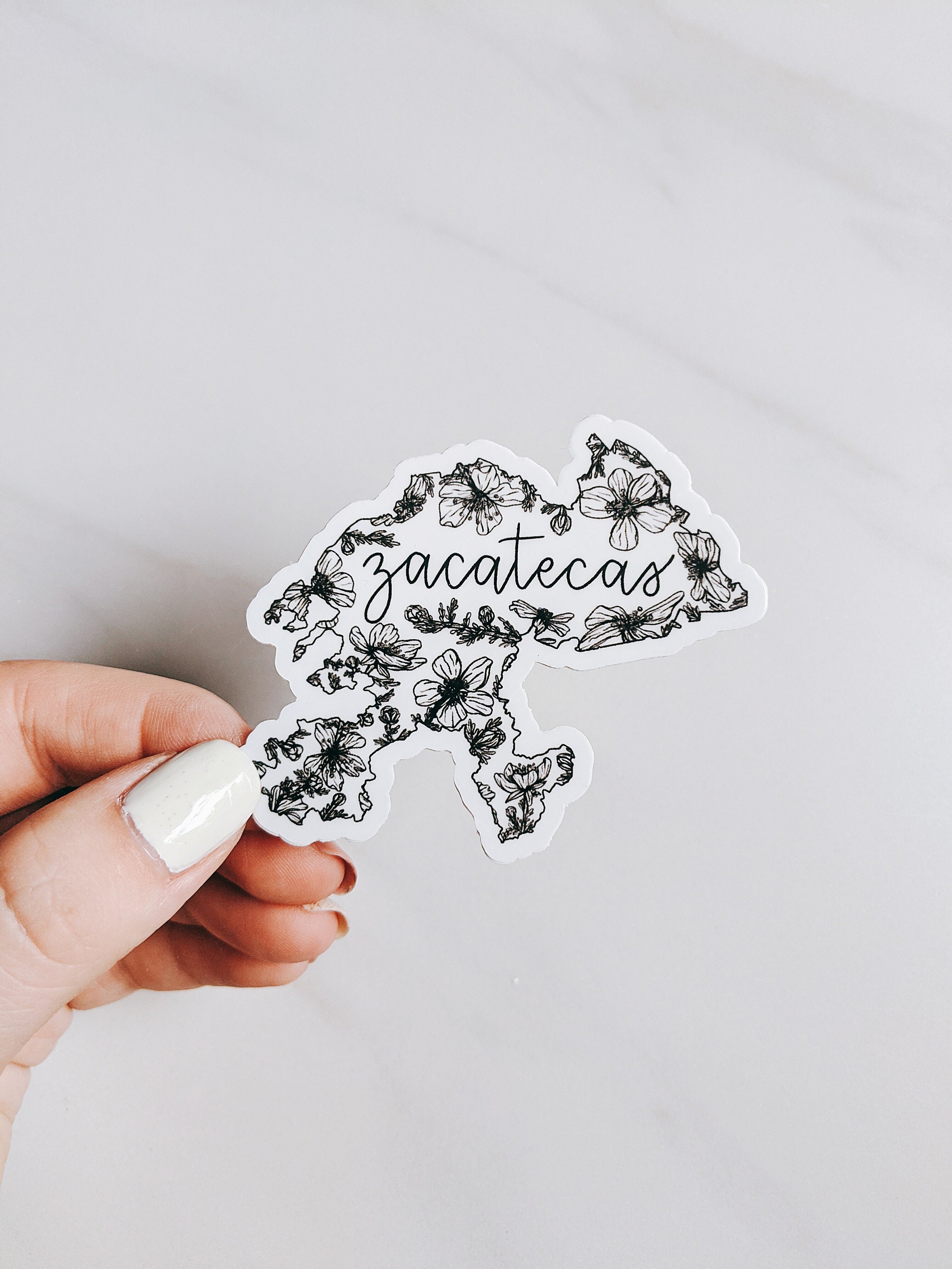 Zacatecas Sticker | Mexico State | Purshia Mexicana Flower | Lettering ...