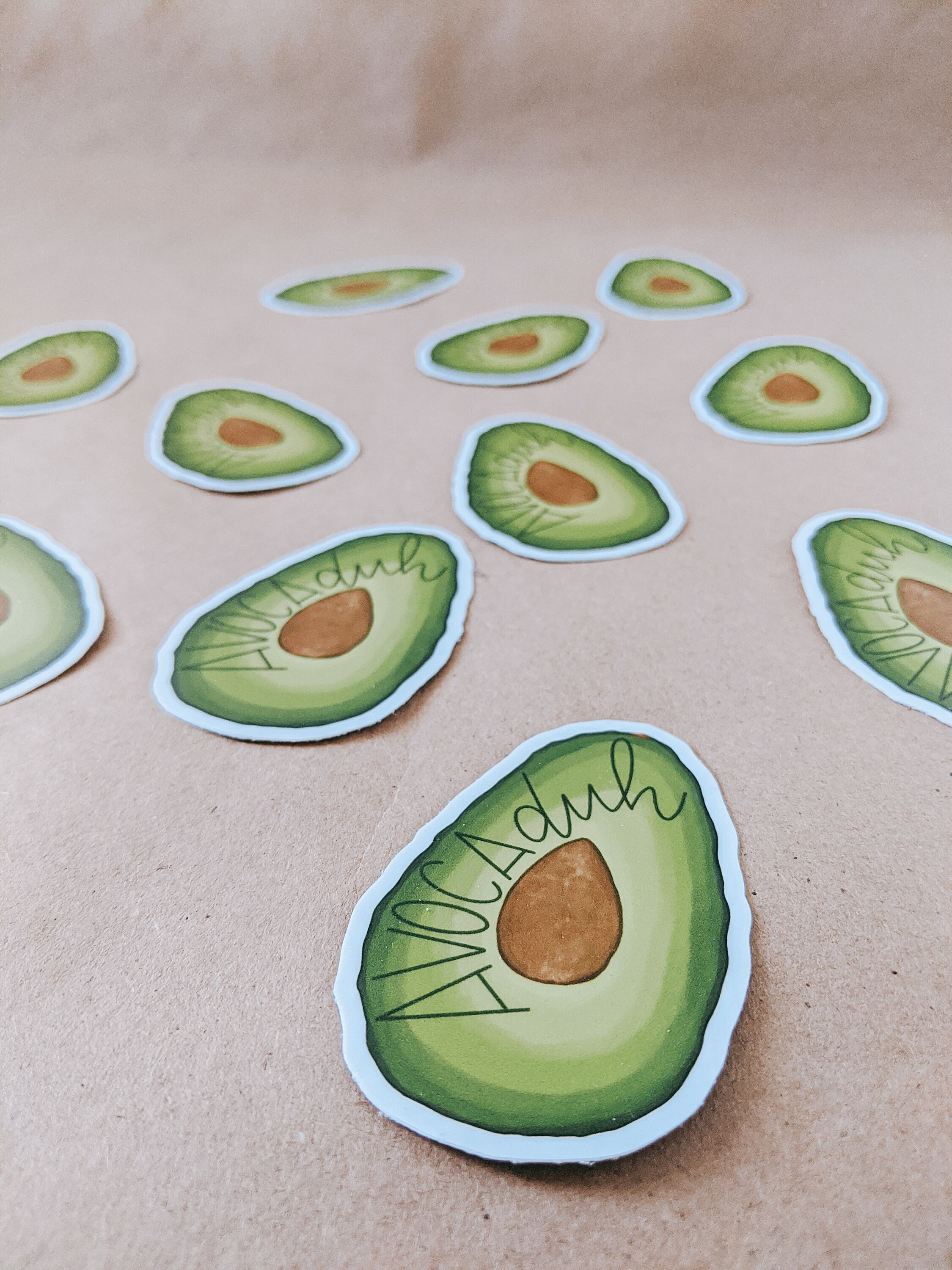 Avocaduh Sticker Avocado Sticker Vinyl Decal Waterproof | Etsy