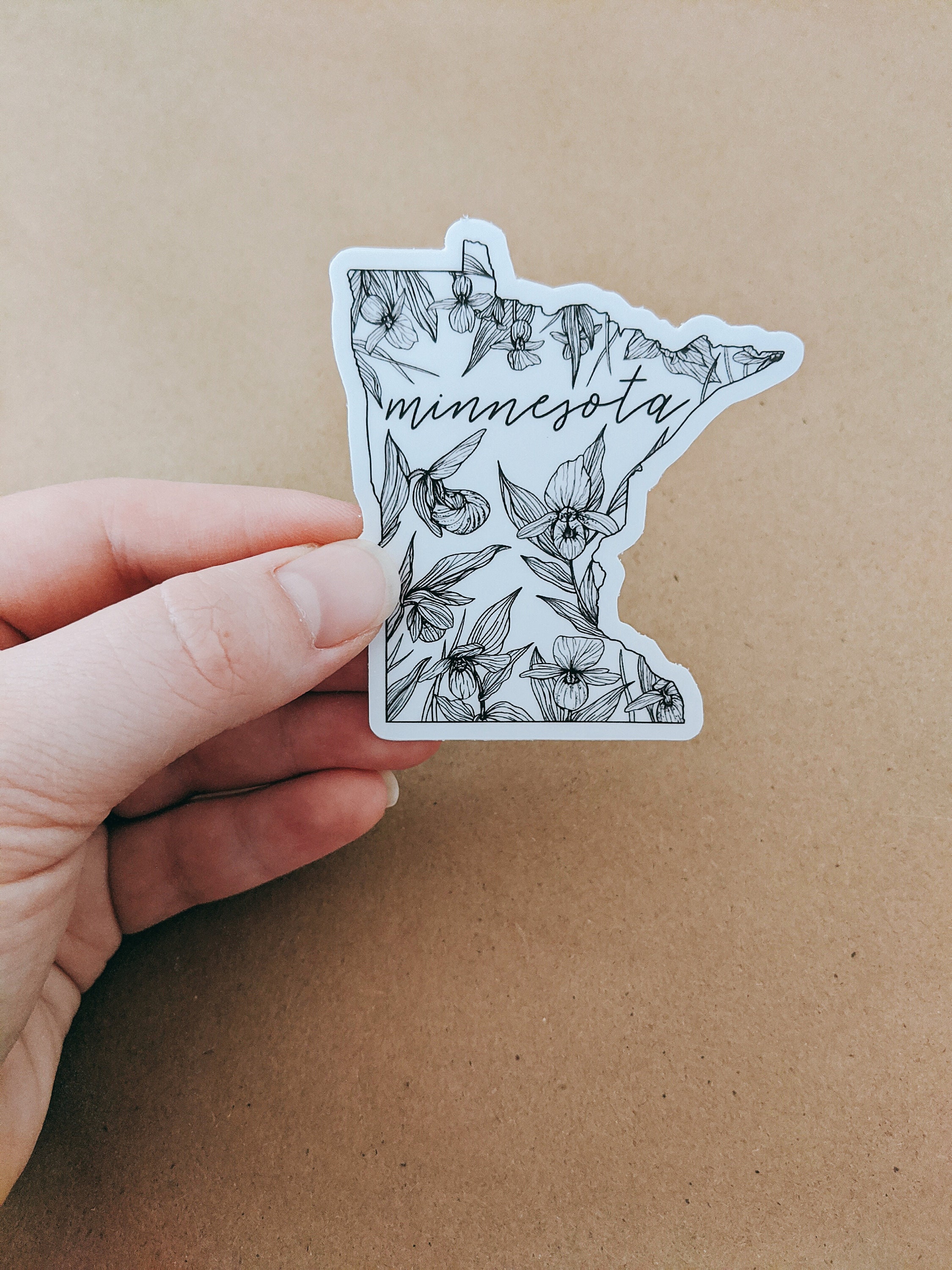 Minnesota Sticker MN State Flower Showy Lady's Slipper | Etsy