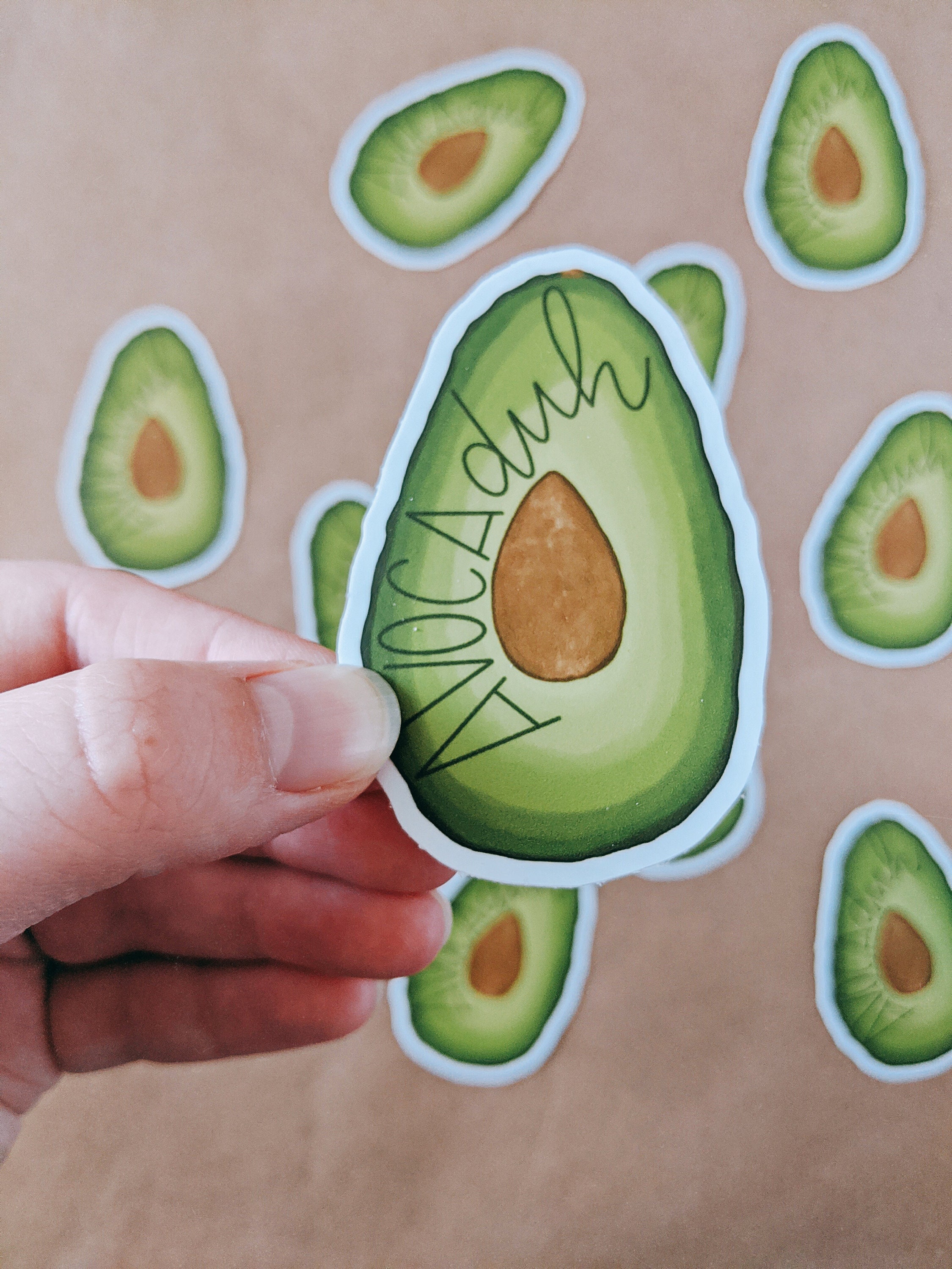 Avocaduh Sticker Avocado Sticker Vinyl Decal Waterproof | Etsy