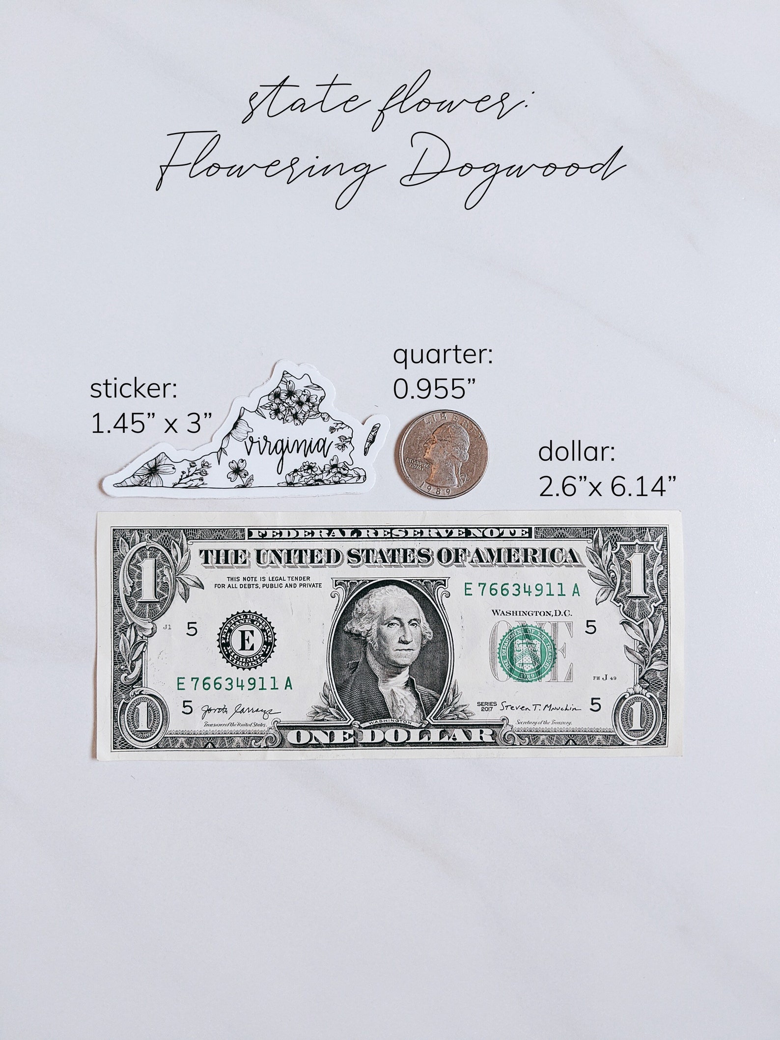 Virginia Sticker | VA State Flower | Flowering Dogwood | Floral | Vinyl ...