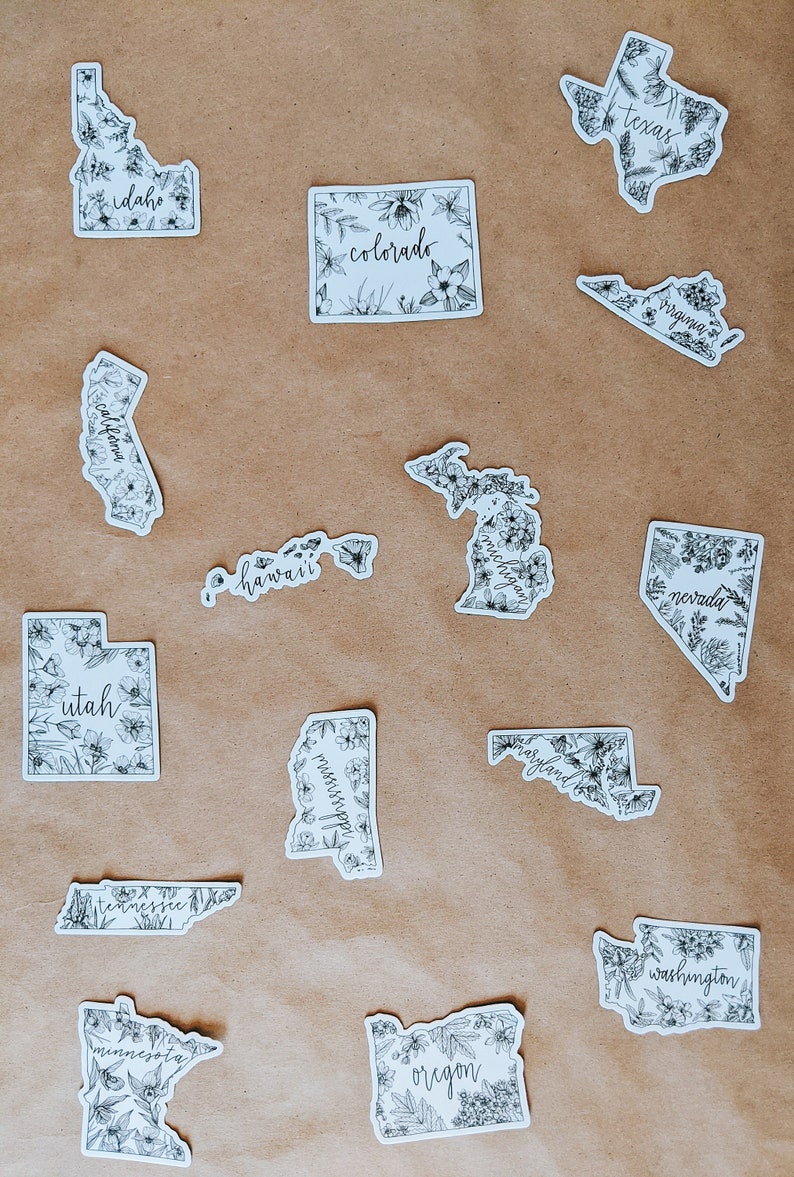 Mississippi Sticker MS State Flower Magnolia Vinyl Decal - Etsy