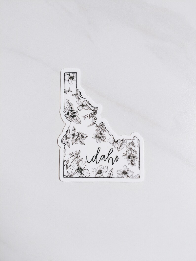 Idaho Sticker ID State Flower Syringa Vinyl Decal | Etsy