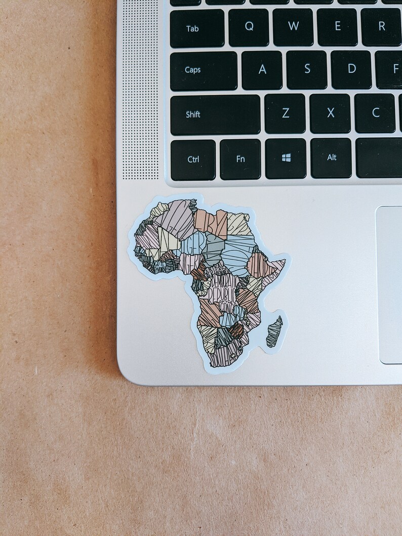 Africa Sticker Countries of Africa Continent Vinyl Decal - Etsy