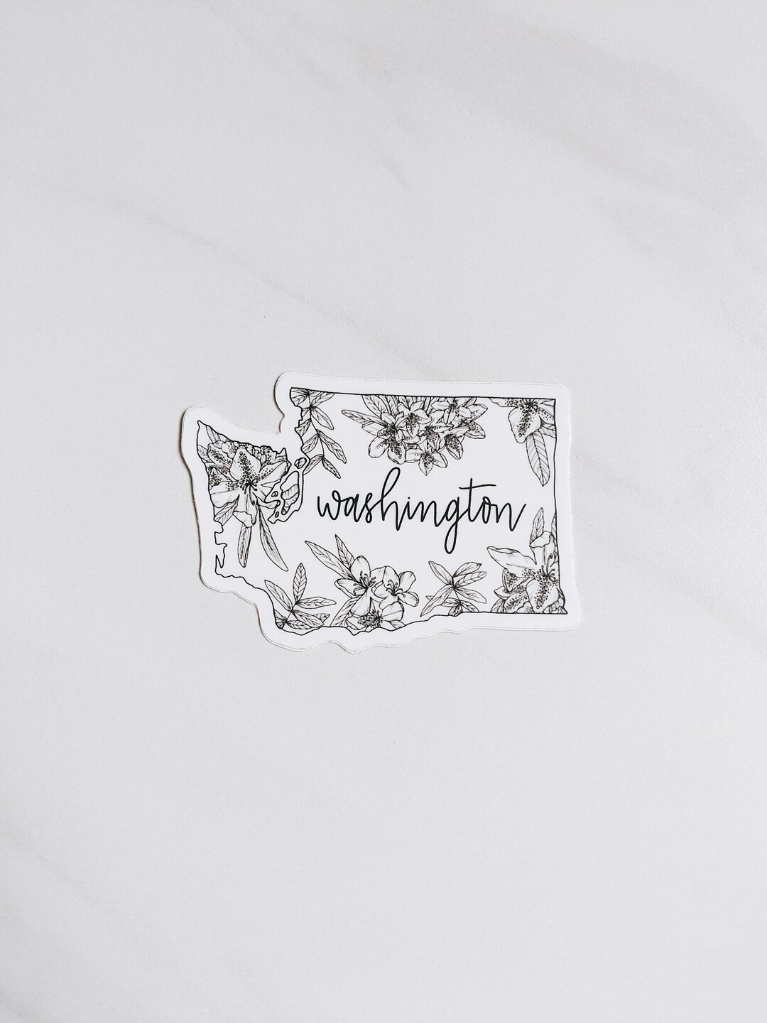 Washington Sticker | WA State Flower | Pacific Rhododendron ...