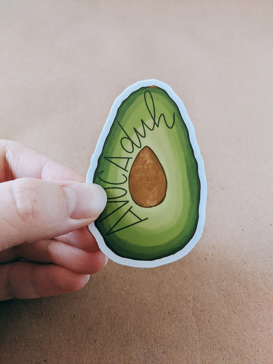Avocaduh Sticker Avocado Sticker Vinyl Decal Waterproof | Etsy
