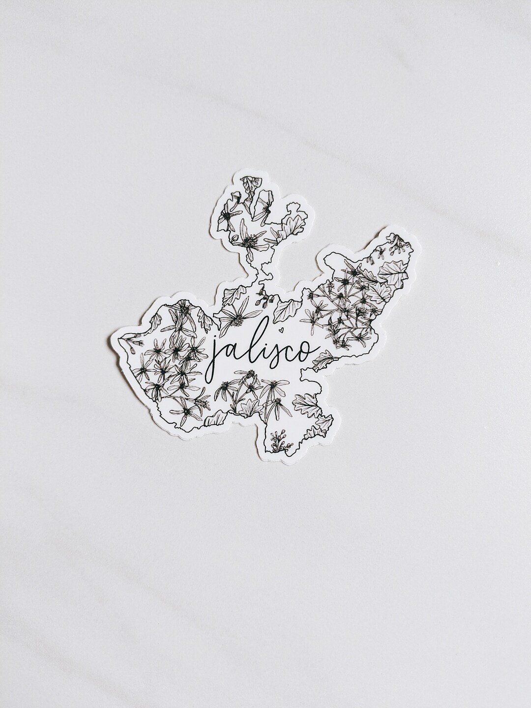 Jalisco Sticker | Mexico State Sticker | Floral | Hand-lettered ...