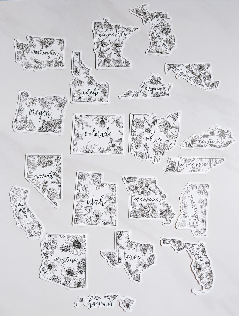 Mississippi Sticker MS State Flower Magnolia Vinyl Decal - Etsy