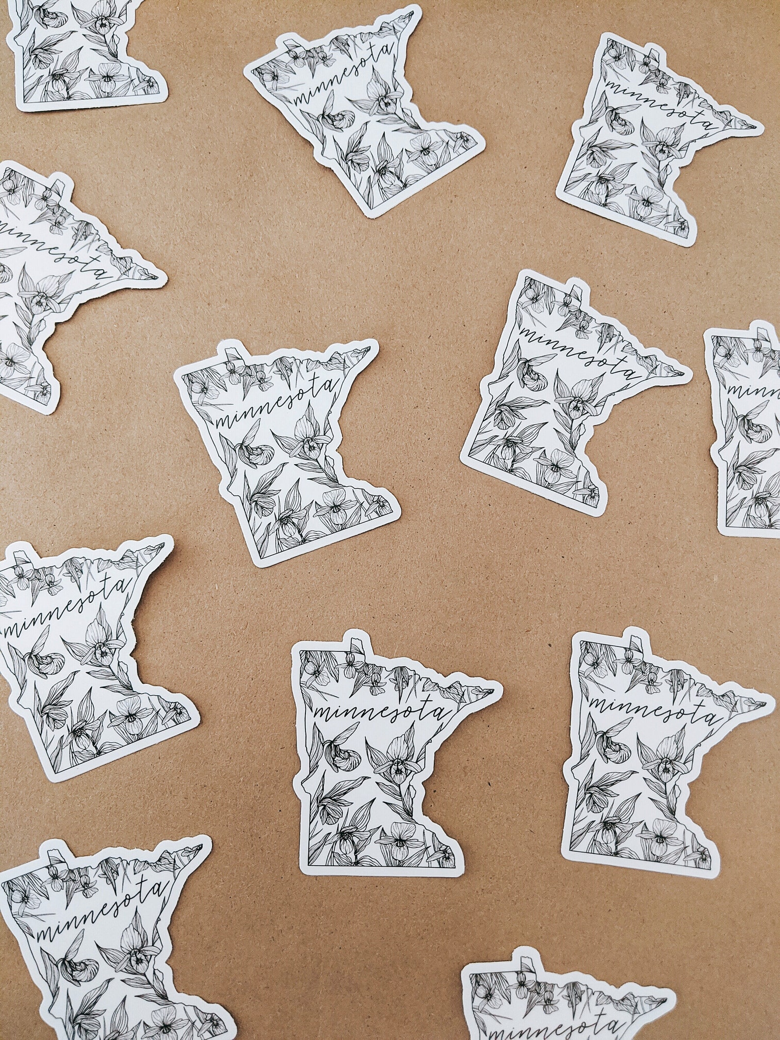 Minnesota Sticker MN State Flower Showy Lady's Slipper | Etsy