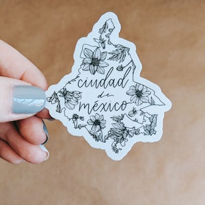 Ciudad De México Sticker | Mexico City State Sticker | Floral ...