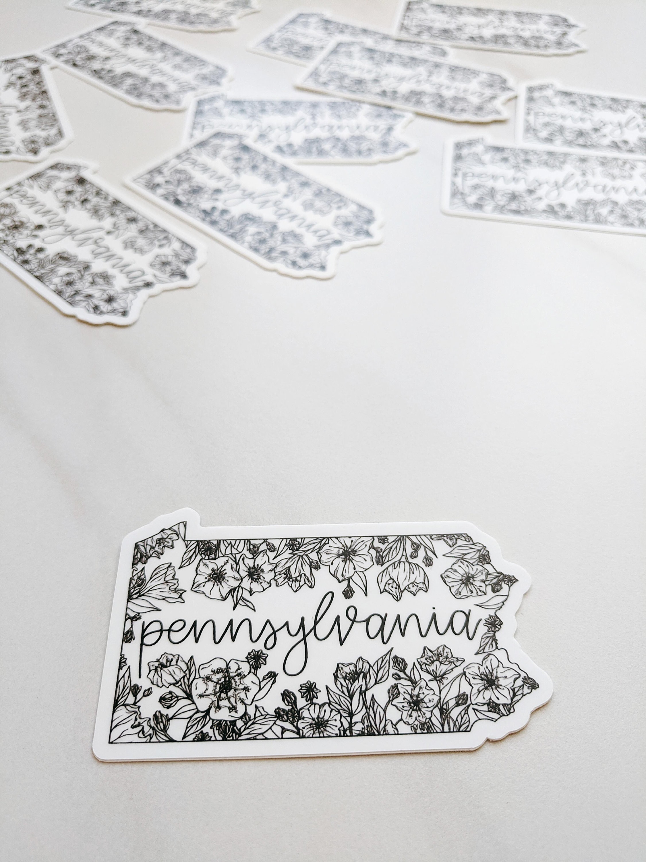 Pennsylvania sticker PA state flower mountain laurel | Etsy