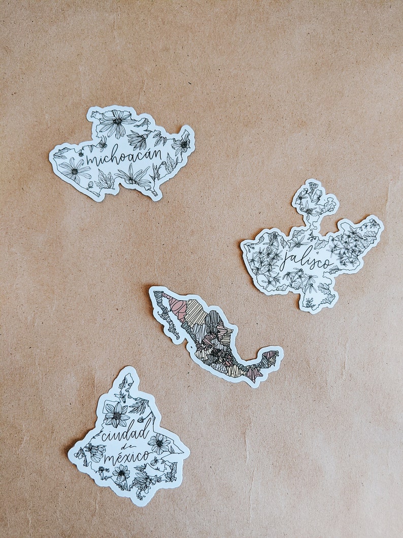 Mexico Sticker Mexico States Country Sticker Vinyl - Etsy