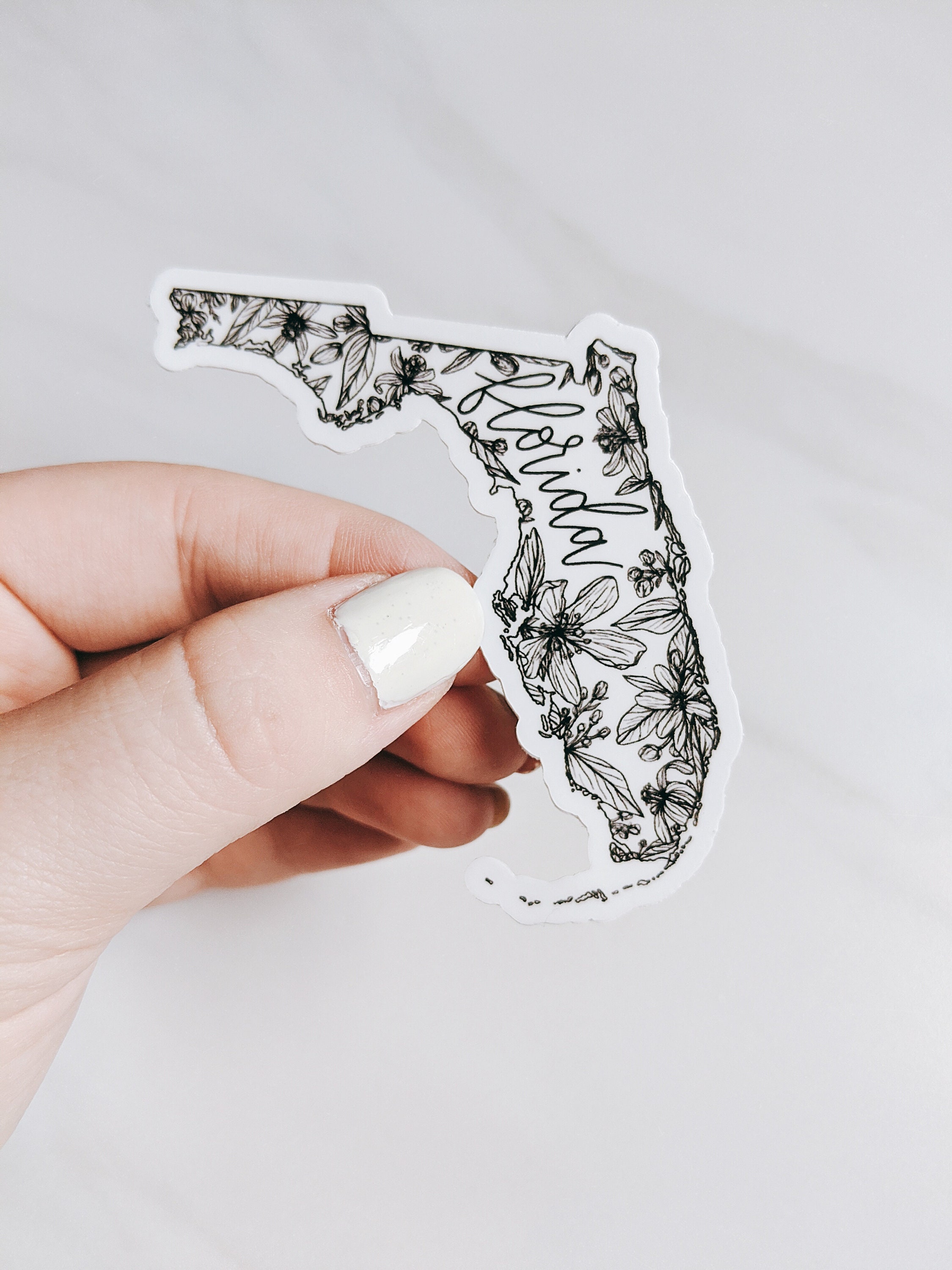 Florida Sticker FL State Flower Orange Blossom Sticker | Etsy