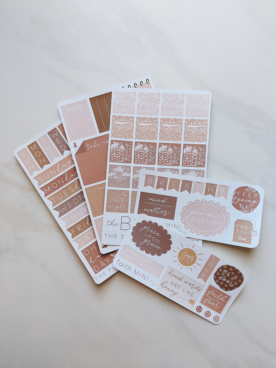 The Posh Planner Set Paper Planner Stickers 3-5 Sheets - Etsy