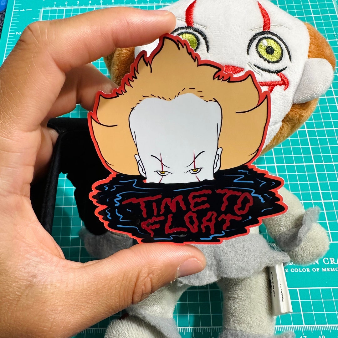 Pennywise From IT (time to Float) Vinyl Sticker - Etsy