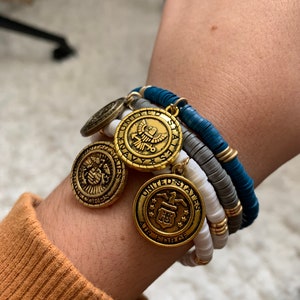 Military Jewelry Army Navy Air Force Marines Bracelet. Veterans Day ...