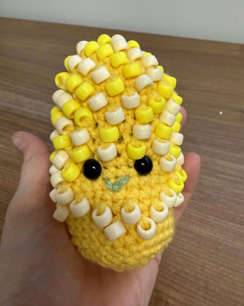 Crochet Corn Fidget Toy Pattern: No-sew Beaded Design (PDF Pattern) - Etsy