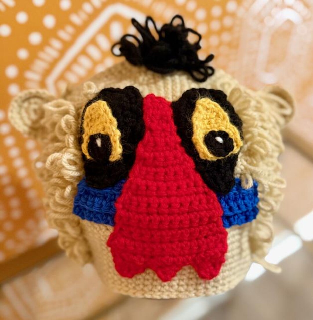 Rafiki | Lion King Crochet Hat Pattern | Disney Hat Pattern | Baboon ...