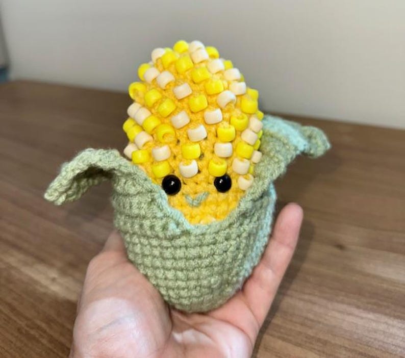 Crochet Corn Fidget Toy Pattern: No-sew Beaded Design (PDF Pattern) - Etsy