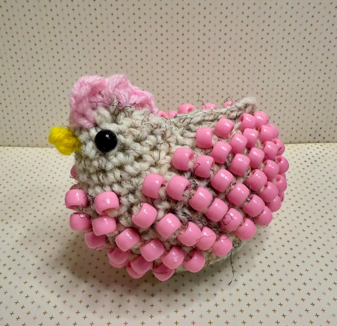 Beaded Fidget Chicken Crochet Pattern: No Sew Toy (PDF Pattern) - Etsy