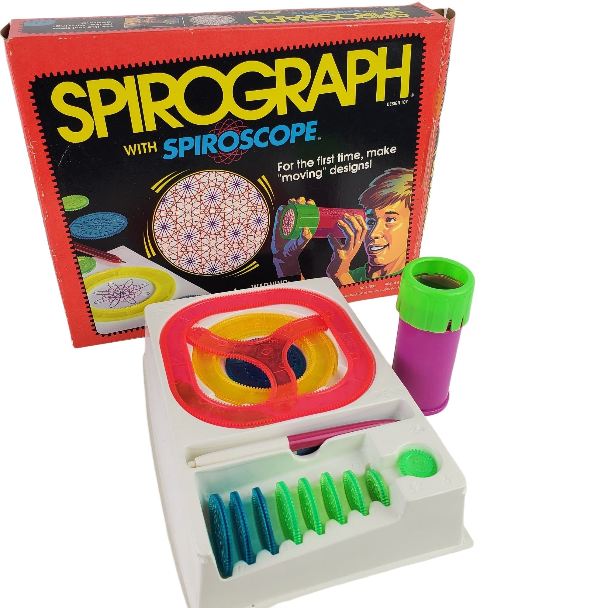 Vintage 1994 Spirograph With Spiroscope by Kenner, Design Toy, IOB - Etsy