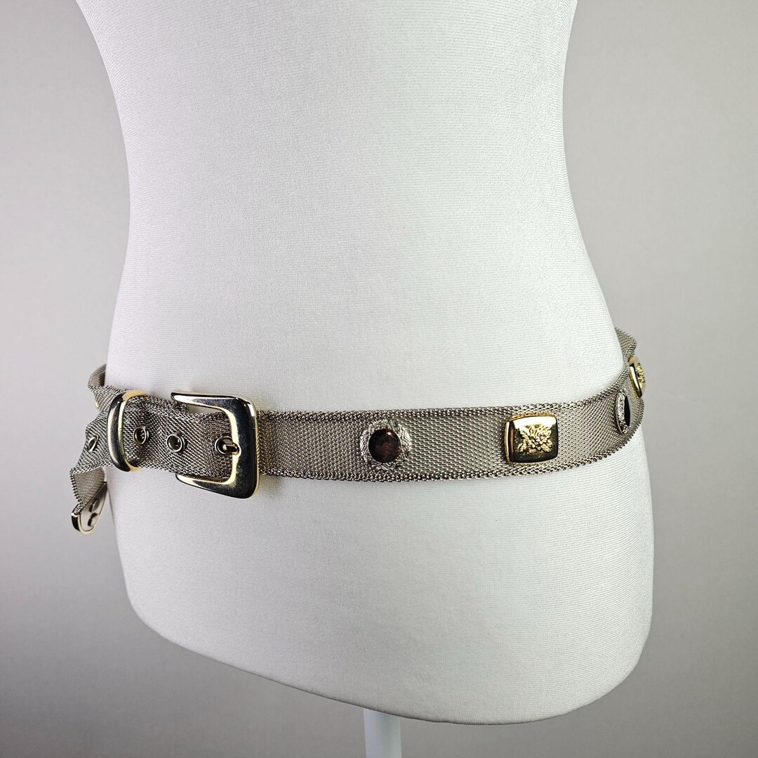 Vintage 90's Two Tone, Gold & Silver Mesh Belt, 40"l X 1 1/4"w - Etsy