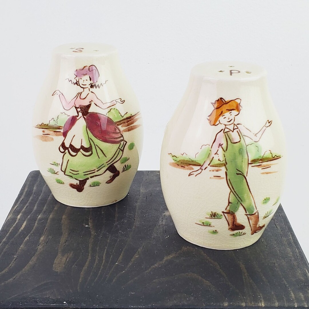 Vintage Relco Japan Dancing Farmers Salt & Pepper Shakers - Etsy