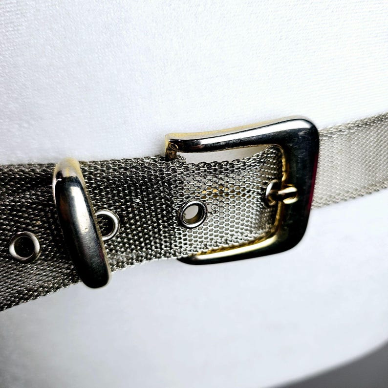 Vintage 90's Two Tone, Gold & Silver Mesh Belt, 40"l X 1 1/4"w - Etsy