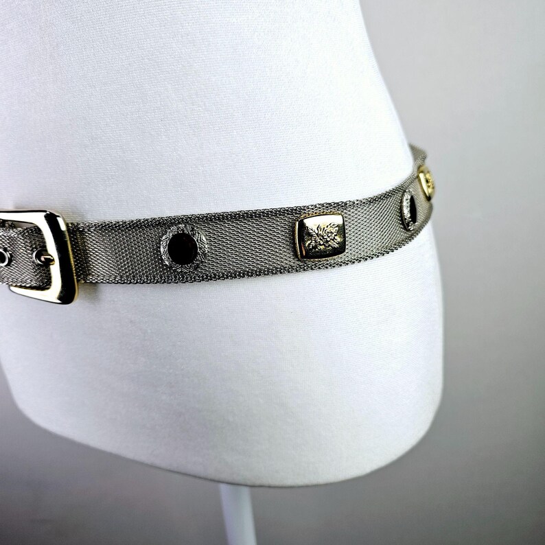 Vintage 90's Two Tone, Gold & Silver Mesh Belt, 40"l X 1 1/4"w - Etsy