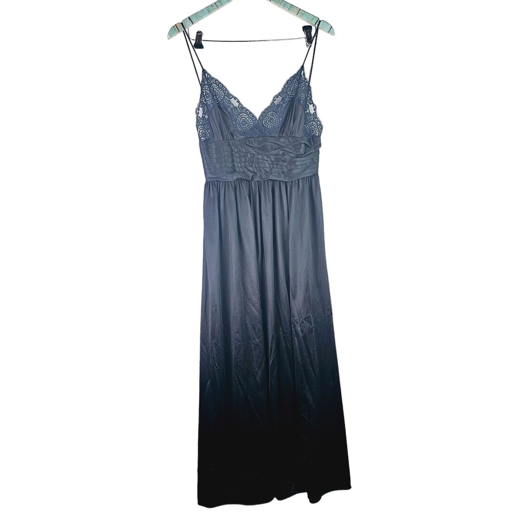 Vtg Rosa Puleo-szule Lily of France Petite Nighty Strappy Black Slip ...