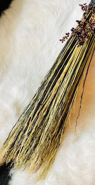 Altar Broom/besom Real Jaw Bone Black and White Samhain - Etsy
