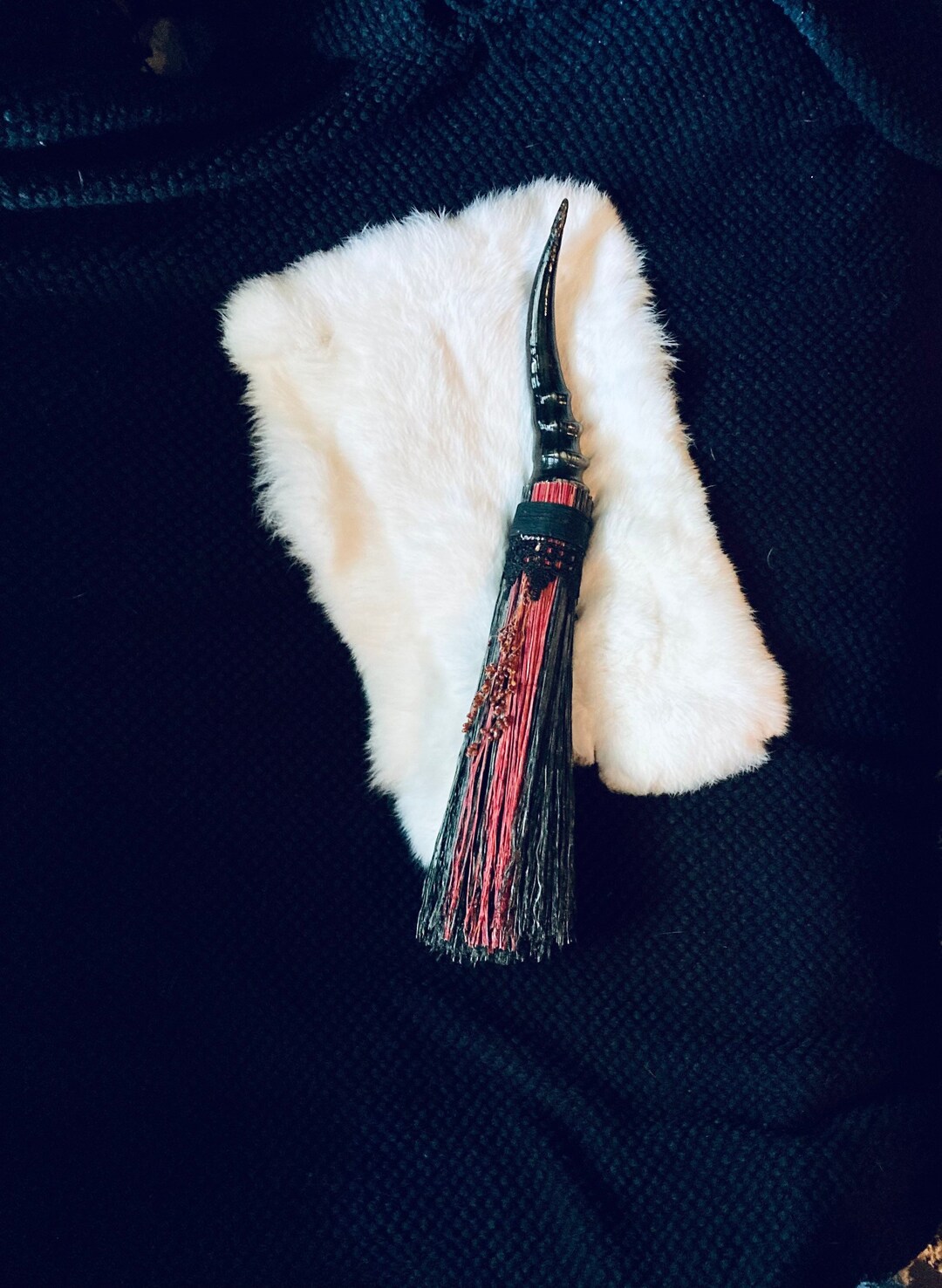 Altar Broom/besom, Real Horn Handle, Ritual, Witchcraft, Occult ...