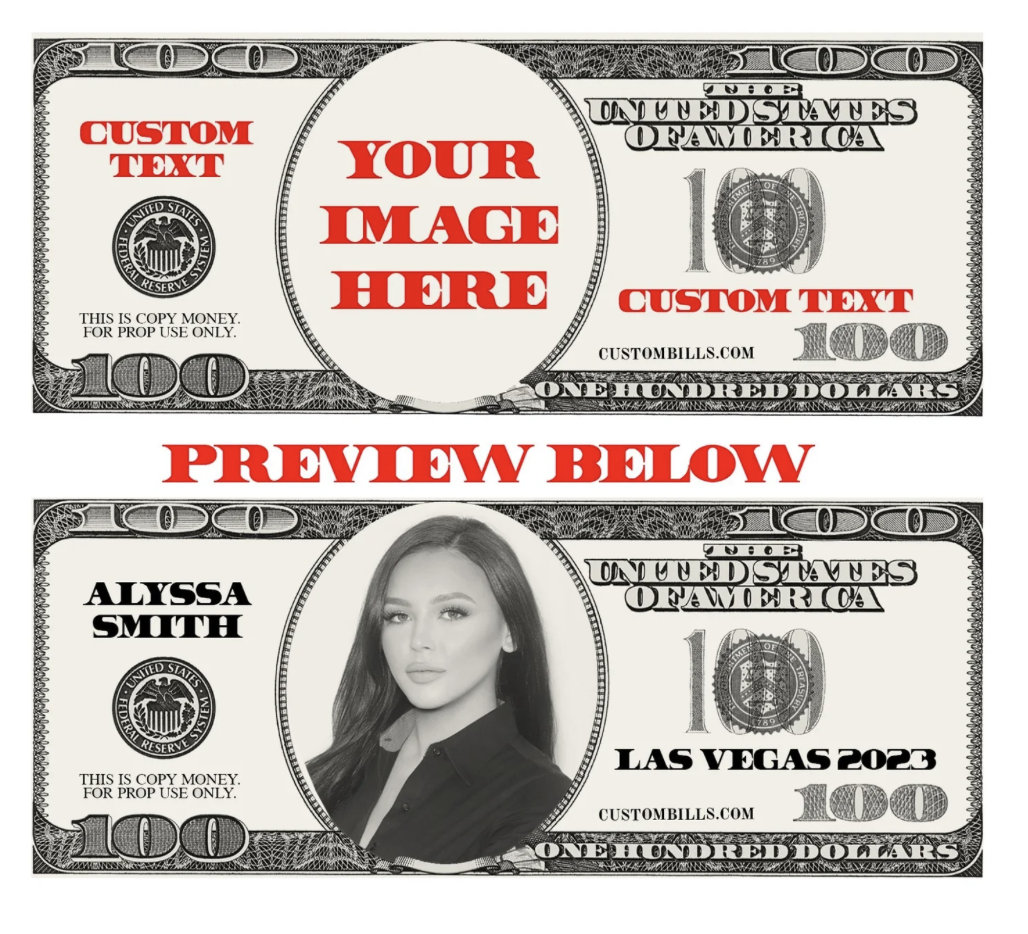 Prop Custom Fake Money Cash Bills Play Bachelorette Party Birthday ...