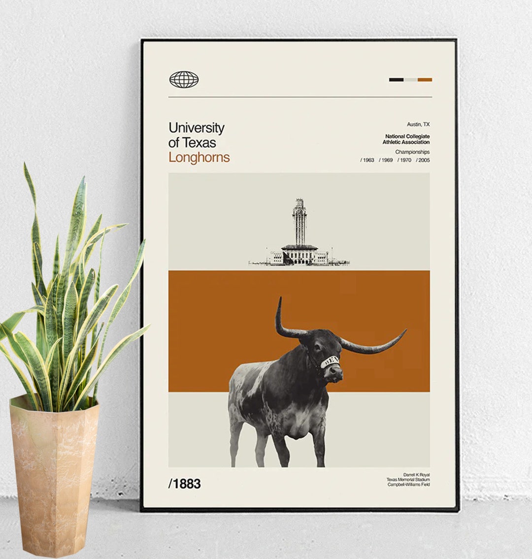 Longhorns Football Longhorns Poster Retro Vintage Art - Etsy