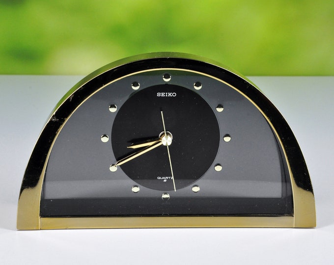Seiko Mantel Clock Seiko Brass Clock Seiko Half Moon Clock - Etsy
