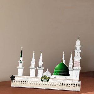 Ramadan Calendar Ramadan Decoration for Table Masjid-an Nabawi Design ...
