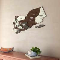 Khobar Map | Wood and Epoxy - Etsy
