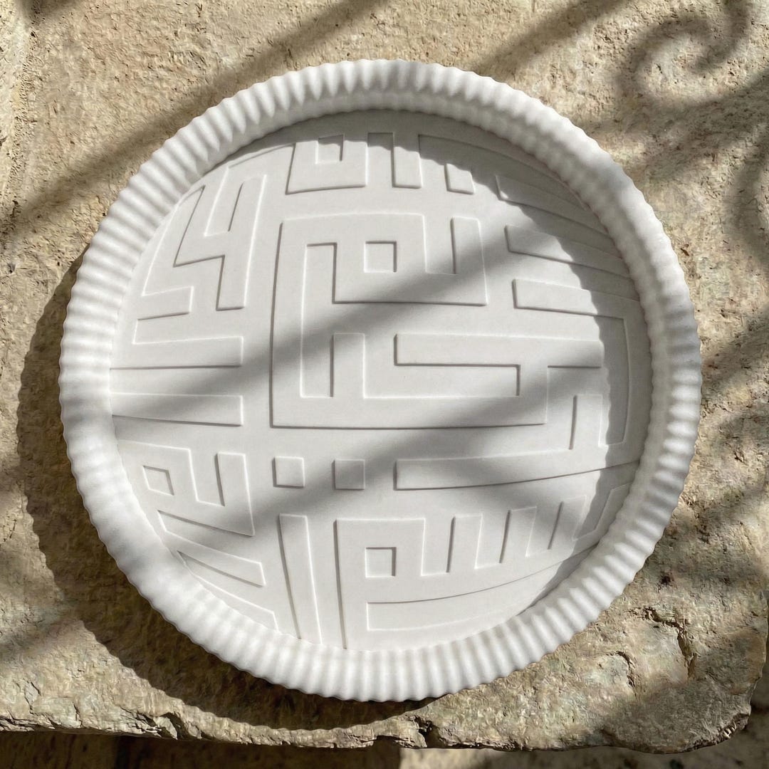Islamic Stone Catchall Tray Kufic Basmala Relief Muslim Home Decor ...