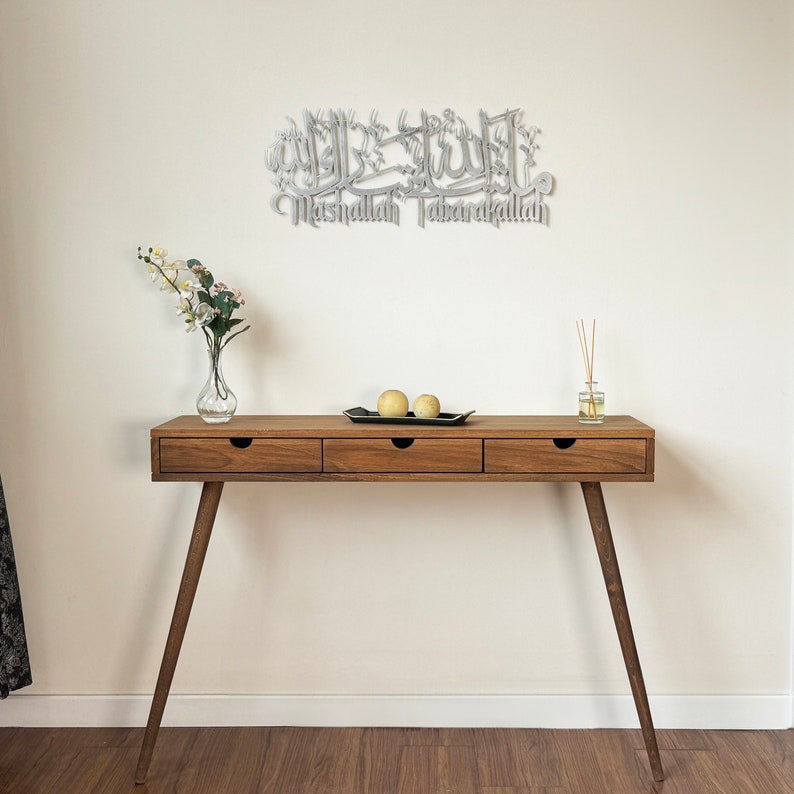 Metal Islamic Wall Art Mashallah Tabarakallah Arabic Calligraphy Muslim ...