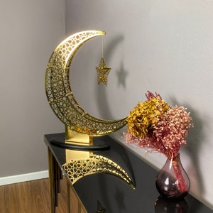Crescent Moon With Star Ramadan Decoration Islamic Home Decor Ramadan ...