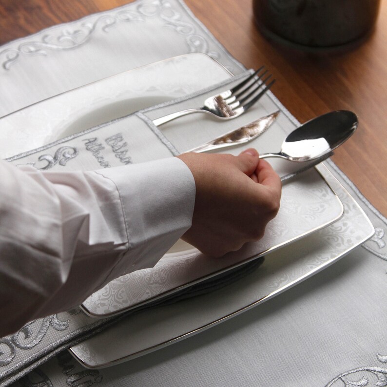 Ramadan Placemat Set for 6 Persons 24 Piece, Bismillah & Alhamdulillah ...