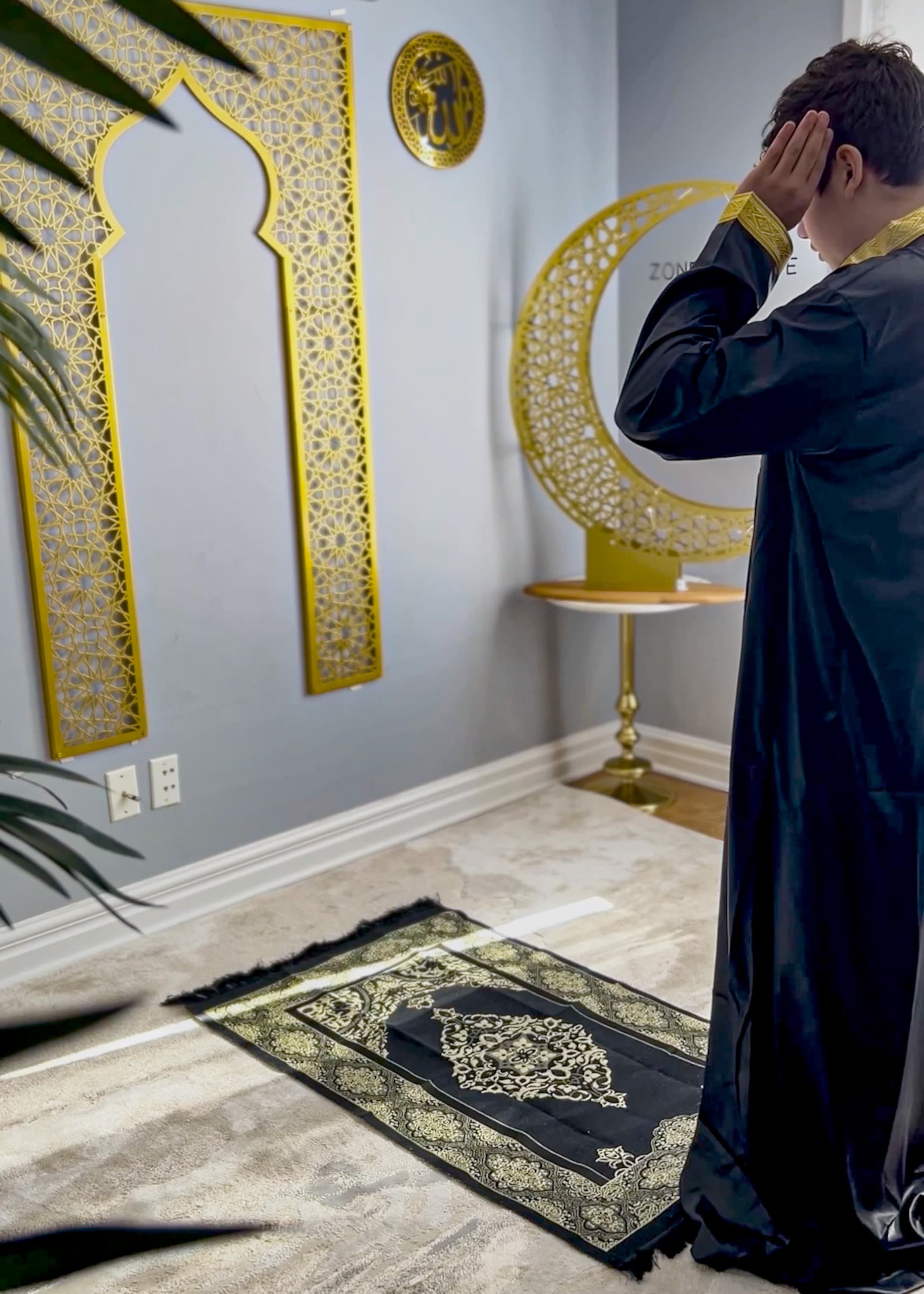 Mihrab Islamic Wall Art Metal Allah Muhammad Calligraphy Al-baqarah ...